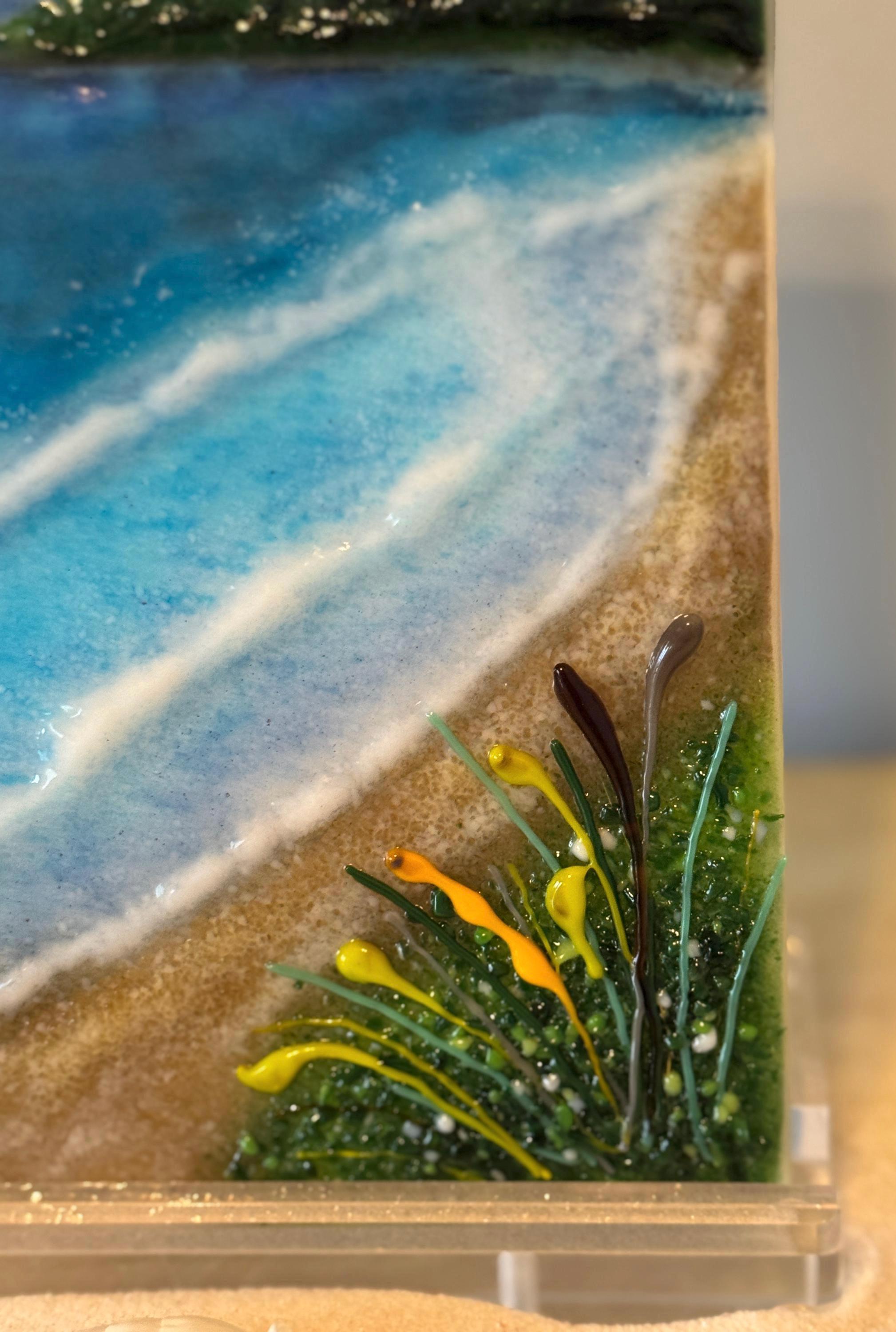 Fused Glass Ocean Panel, Seaside Home Decor - Etsy