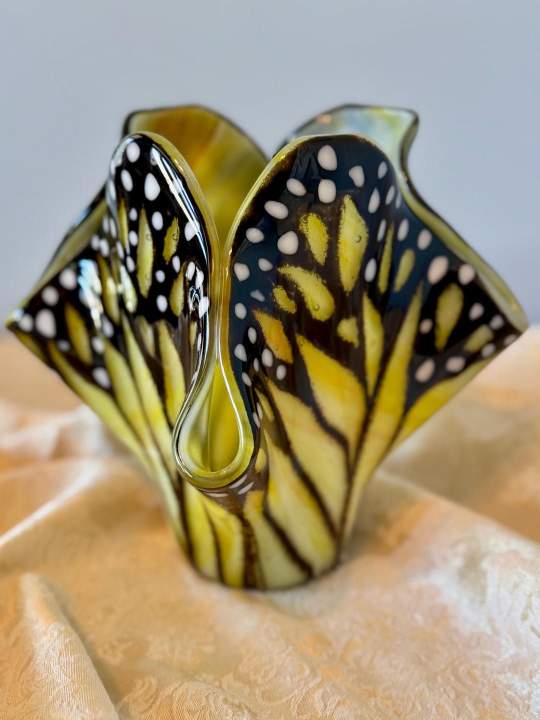 Fused Glass Butterfly Vase, Swallowtail Inspired Art - Etsy
