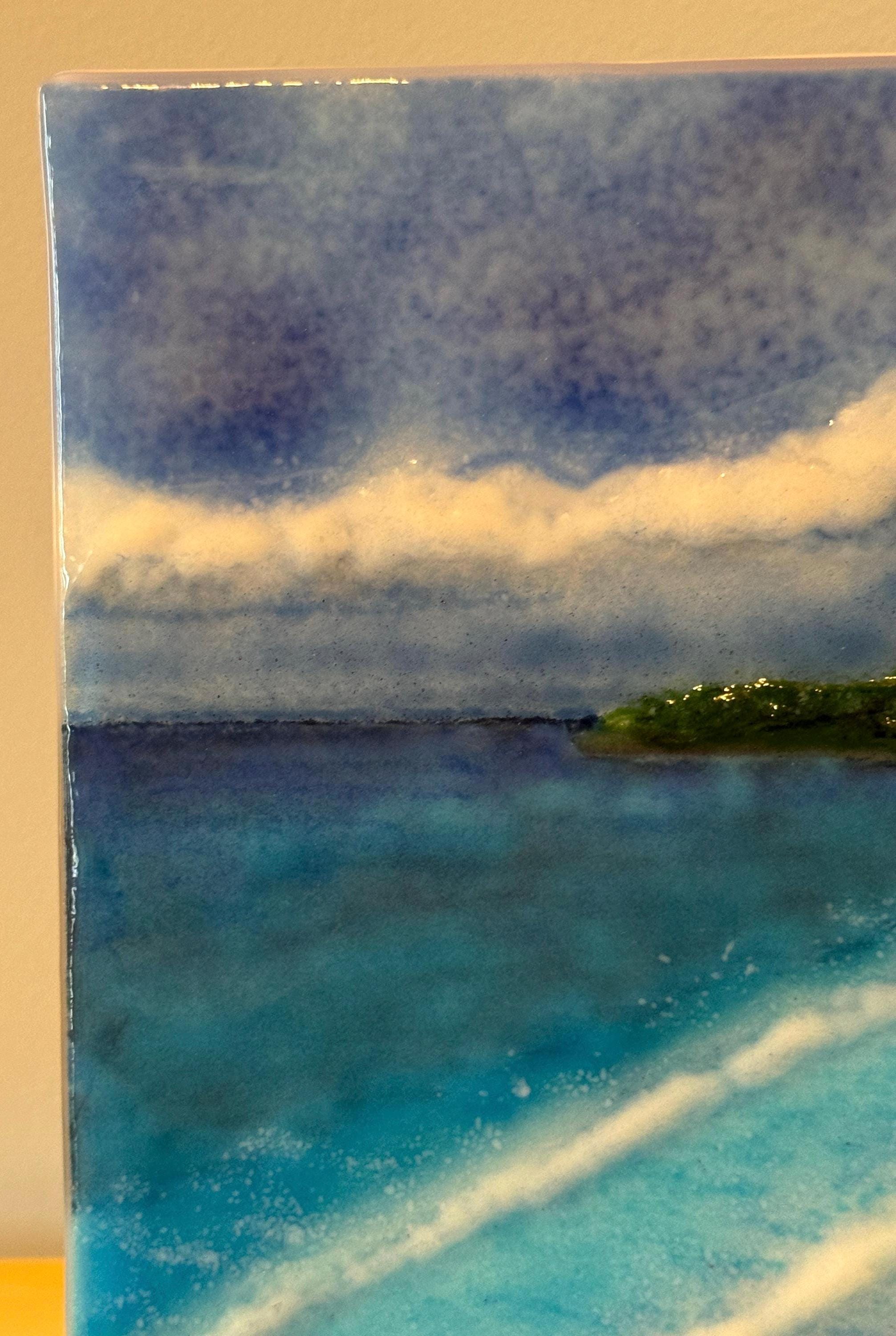 Fused Glass Ocean Panel, Seaside Home Decor - Etsy