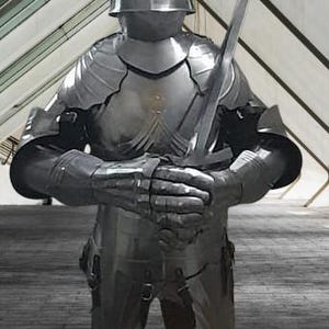 Medieval Knight Half Body Armor Suit Full Metal Combat Armor & Helmet ...