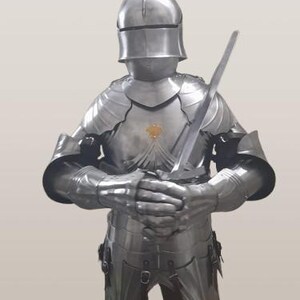 Medieval Knight Half Body Armor Suit Full Metal Combat Armor & Helmet ...