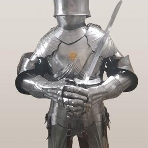 Medieval Knight Half Body Armor Suit Full Metal Combat Armor & Helmet ...