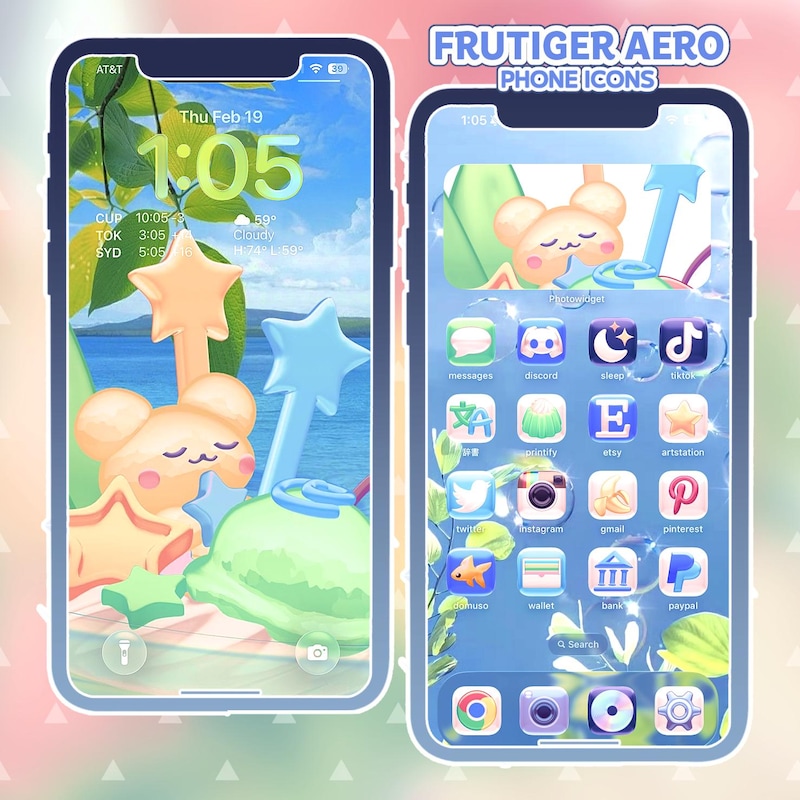 Frutiger Aero Phone. Wallpaper - Etsy