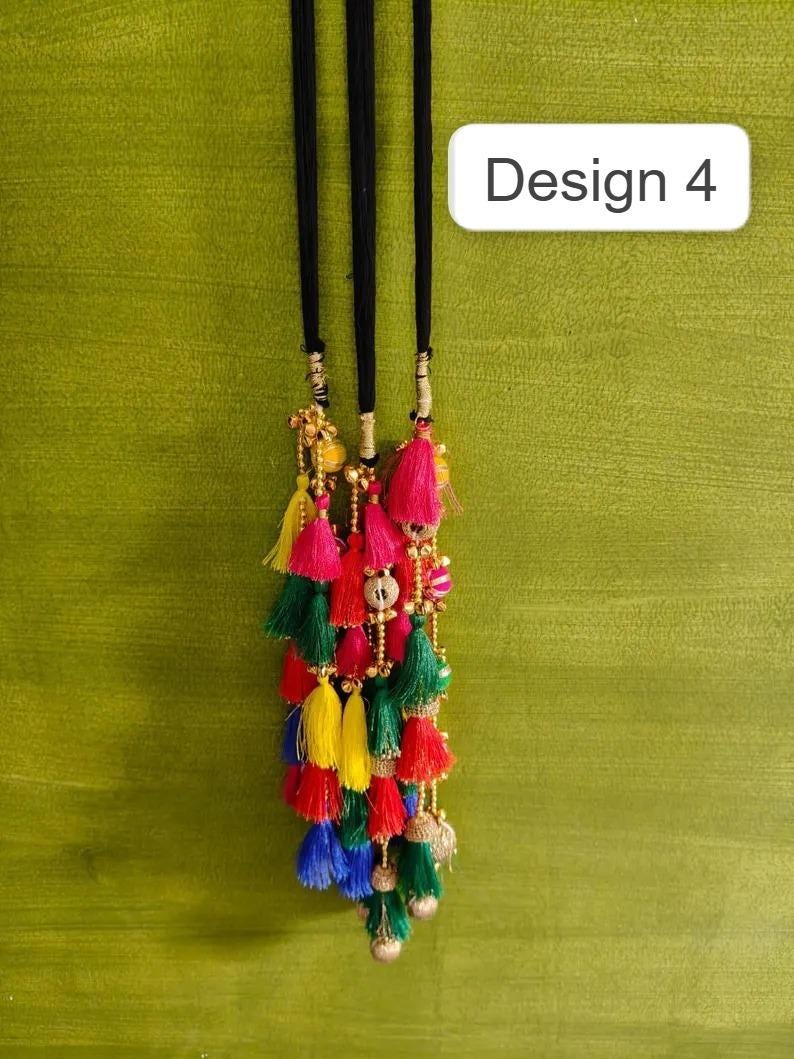 Traditional Punjabi Paranda, Asian Parandi, Braid Jewelry With Pompom ...