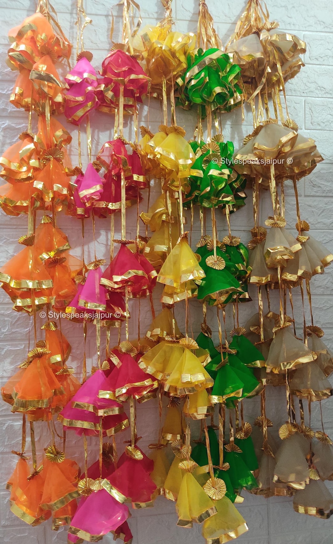 Gota Net Fabric String, Indian Wedding Decoration, Stage Backdrop ...