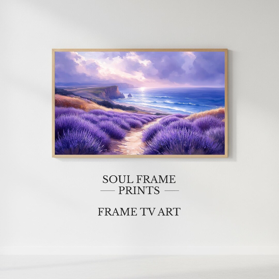 Lavender Field Coastal Sunset Digital Art for Frame TV – Samsung Frame ...
