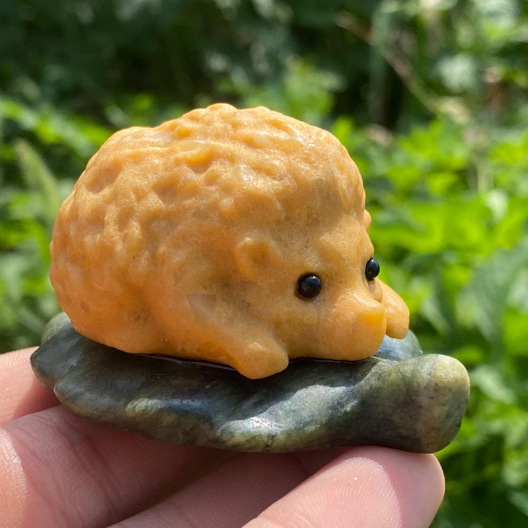 Yellow Quartz Hedgehog Skull: Natural Crystal Carving, 2.7" - Etsy