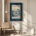 Virginia Vintage Postage Stamp Wall Art | Blue Ridge Mountains ...