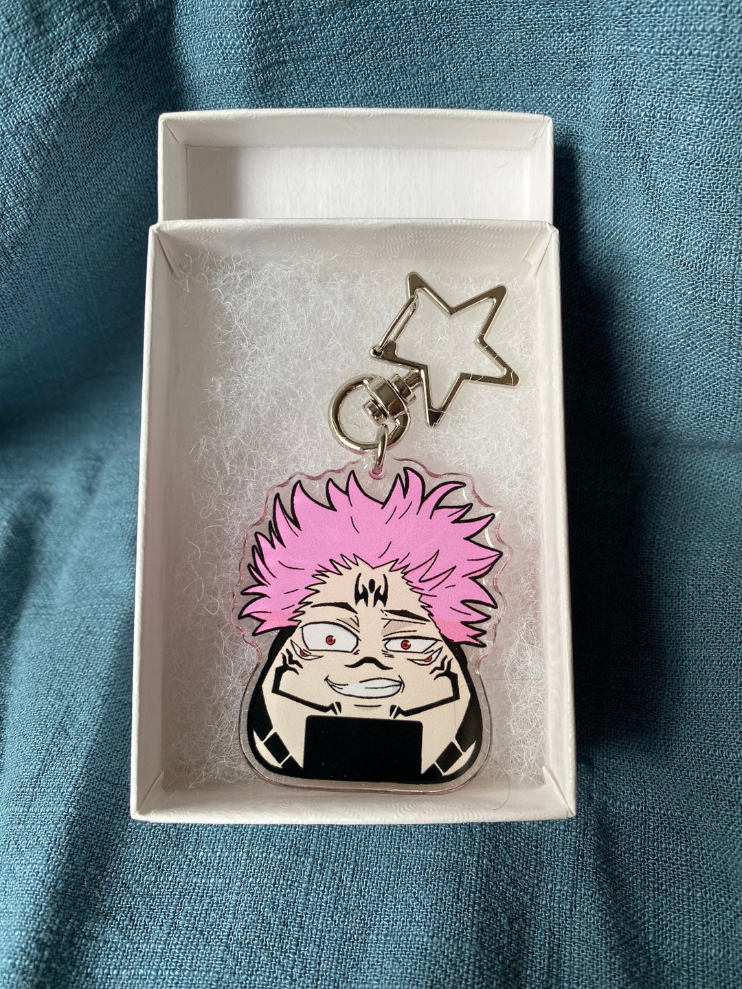 JJK Anime Villain Onigiri Acrylic With Resin Keychain - Etsy