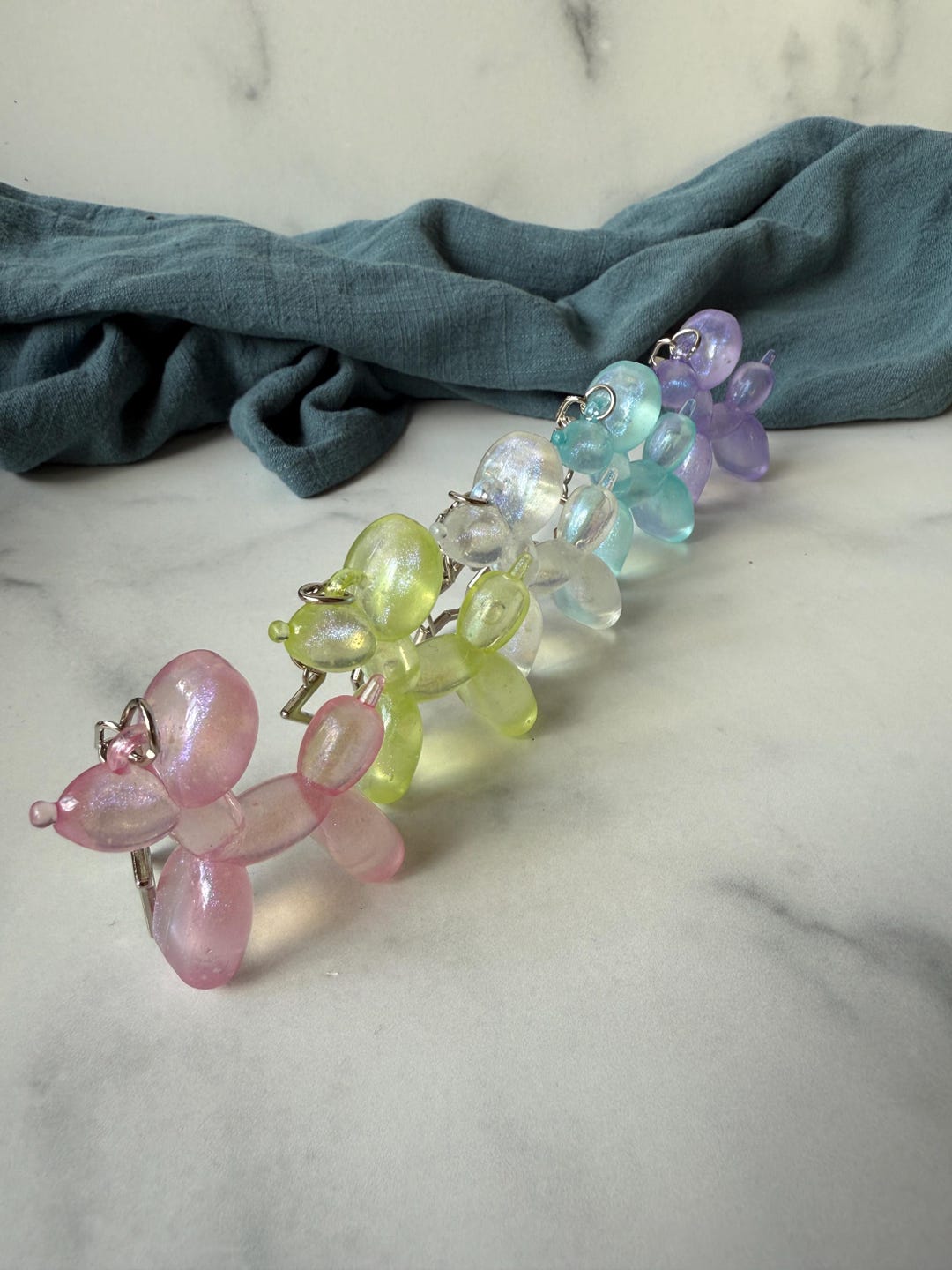 Glow in the Dark Balloon Dog Acrylic Keychains - Etsy