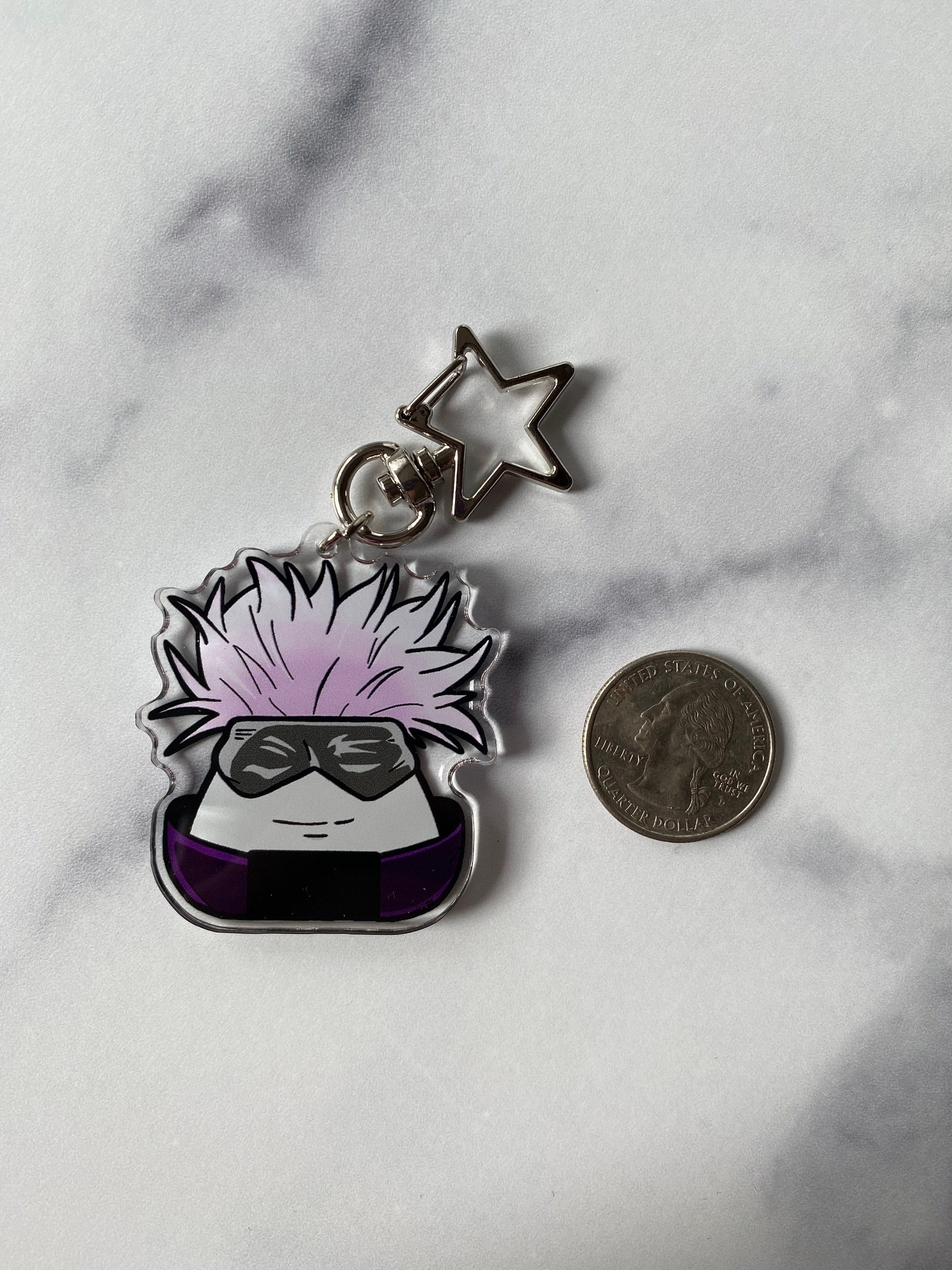 JJK Anime Teacher Onigiri Acrylic With Resin Keychain - Etsy