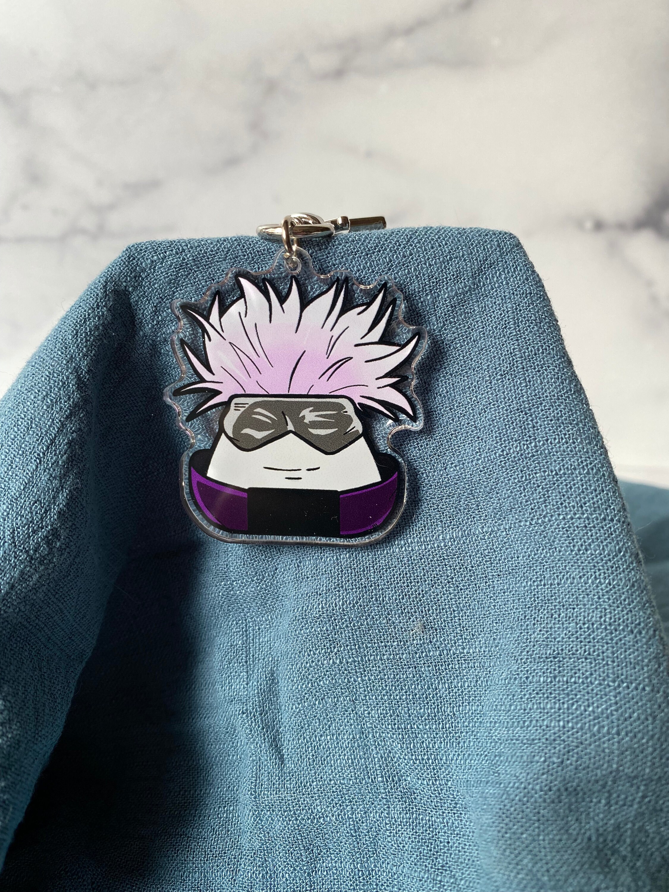 JJK Anime Teacher Onigiri Acrylic With Resin Keychain - Etsy