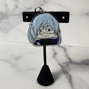 JJK Anime Silver Hair Villain Onigiri Acrylic With Resin Keychain - Etsy