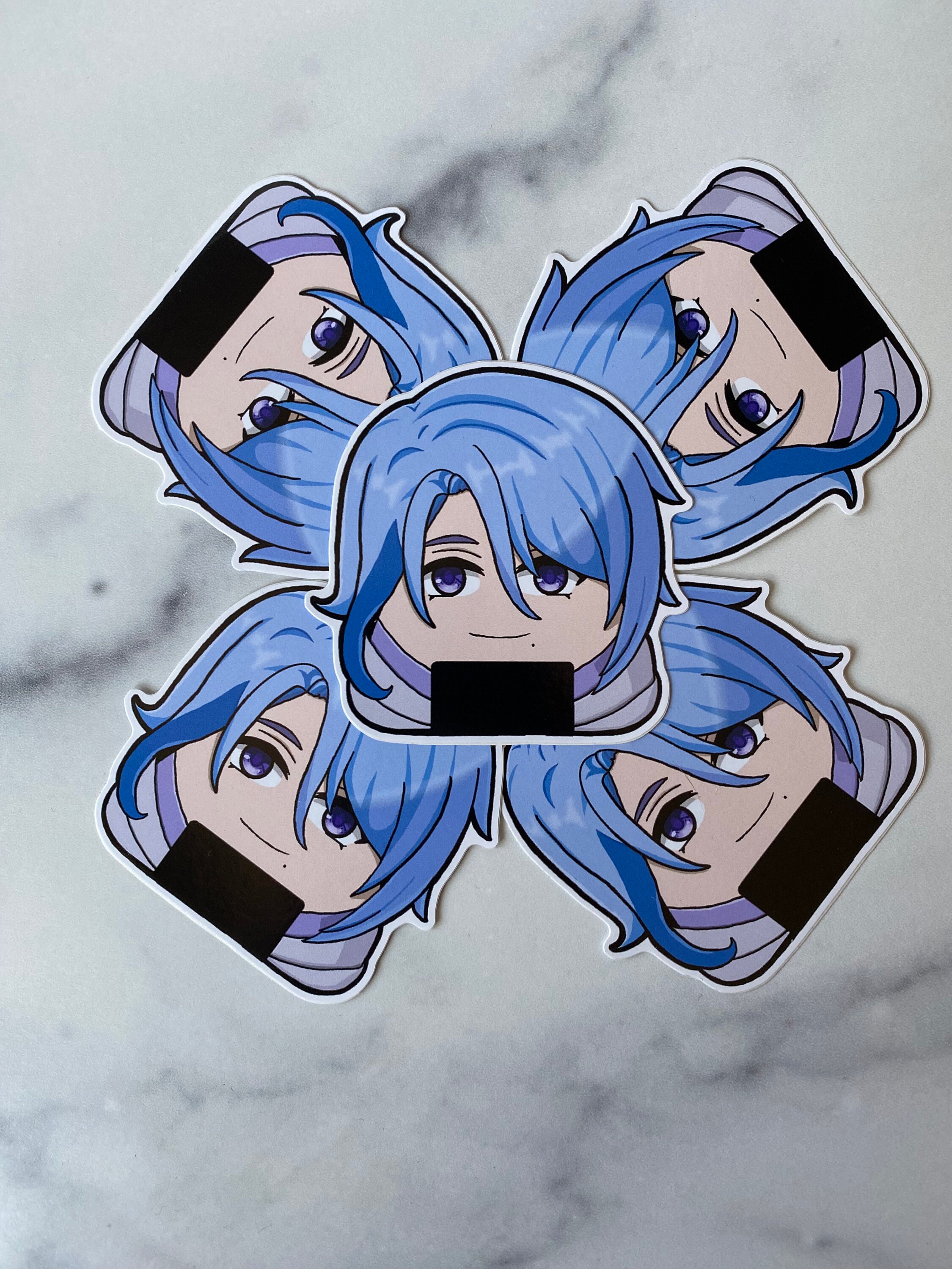 Genshin Ayato Onigiri Die Cut Gloss Vinyl Sticker - Etsy