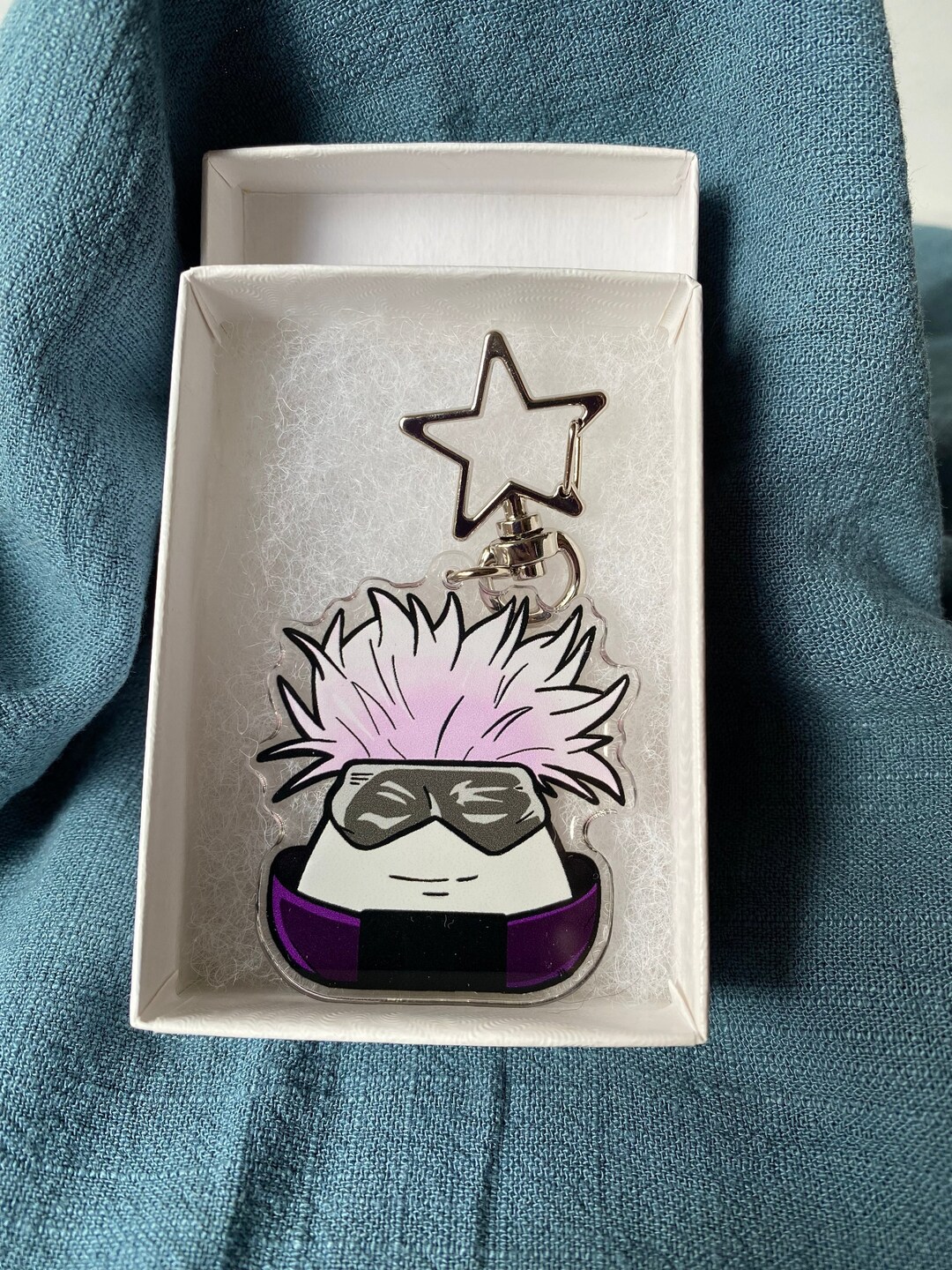 JJK Anime Teacher Onigiri Acrylic With Resin Keychain - Etsy