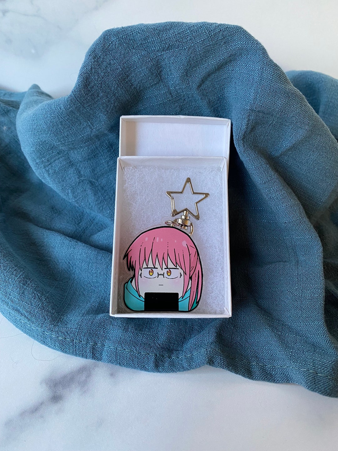 MKDM Office Worker Onigiri Acrylic Keychain - Etsy