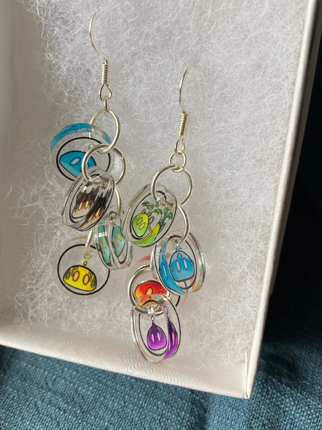Genshin Video Game Elemental Slimes Acrylic Earrings - Etsy