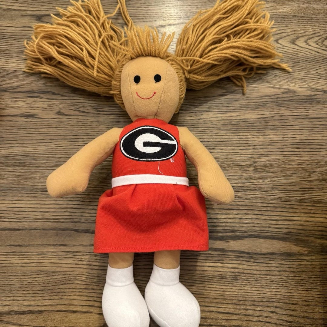 University of Georgia Bulldogs Plush Cheerleader Doll 14" Rare Vintage ...