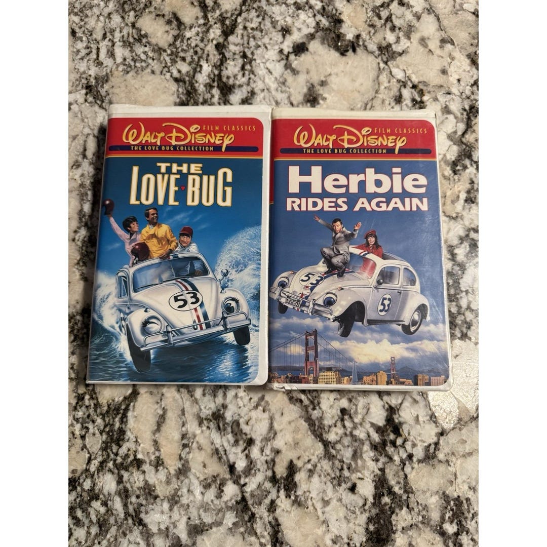 Herbie the Love Bug VHS Lot: the Love Bug & Herbie Rides Again Vintage ...