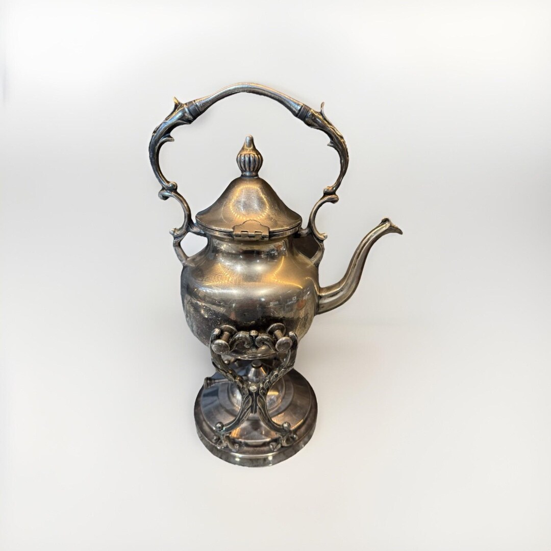Vintage Silver Tipping KETTLE on Footed STAND / TEAPOT - Etsy