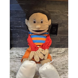 Muppet - Style Full Body Ventriloquist Style Puppet 25" Boy Striped ...