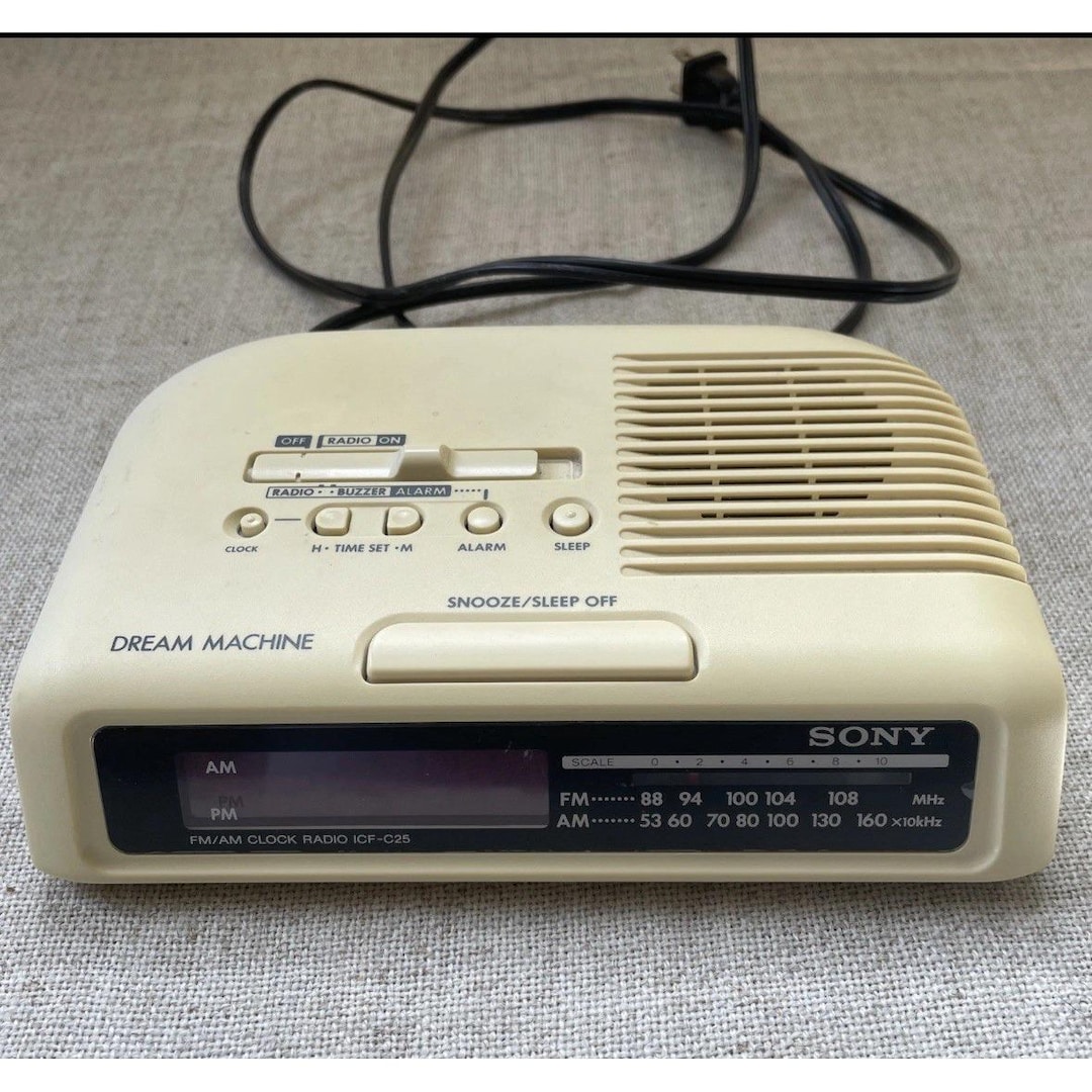 Vintage Sony ICF-C25 Dream Machine Alarm Clock Radio Tested & Working ...
