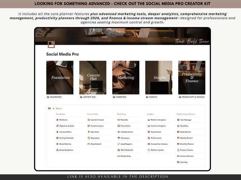 Notion Social Media Planner, Content Calendar (digital Template) - Etsy