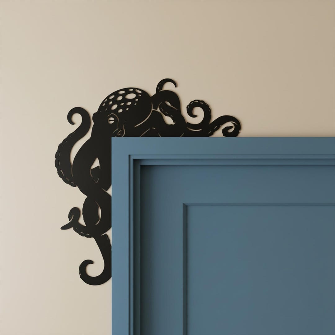 Dragon Door Topper, Octopus Door Frame Decor, Octopus Entryway Art ...