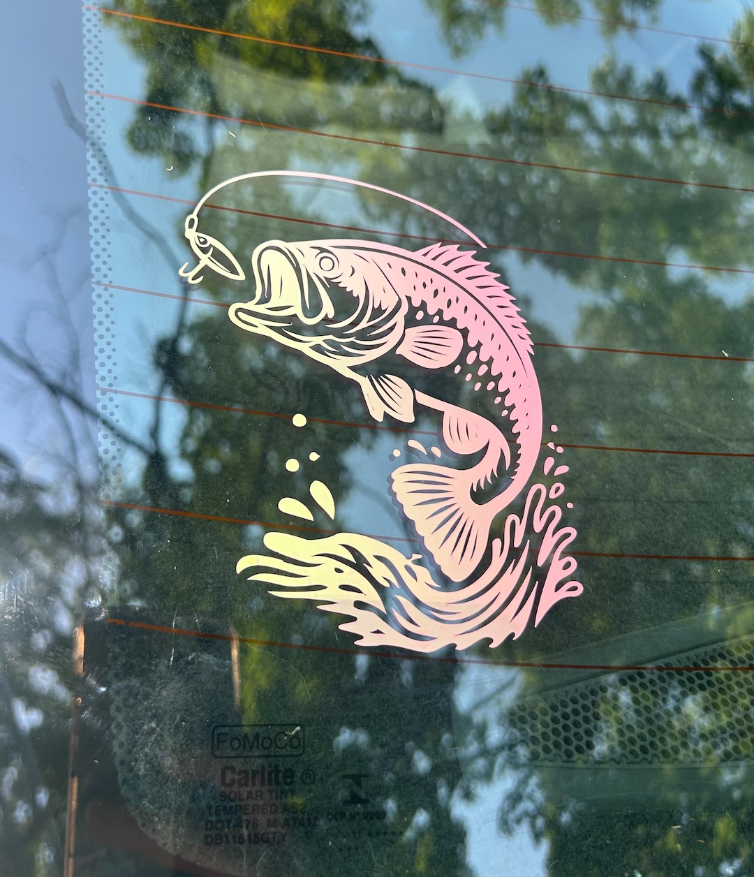 Bass Fish Vinyl Decal, Fishing Car Accessories - Etsy