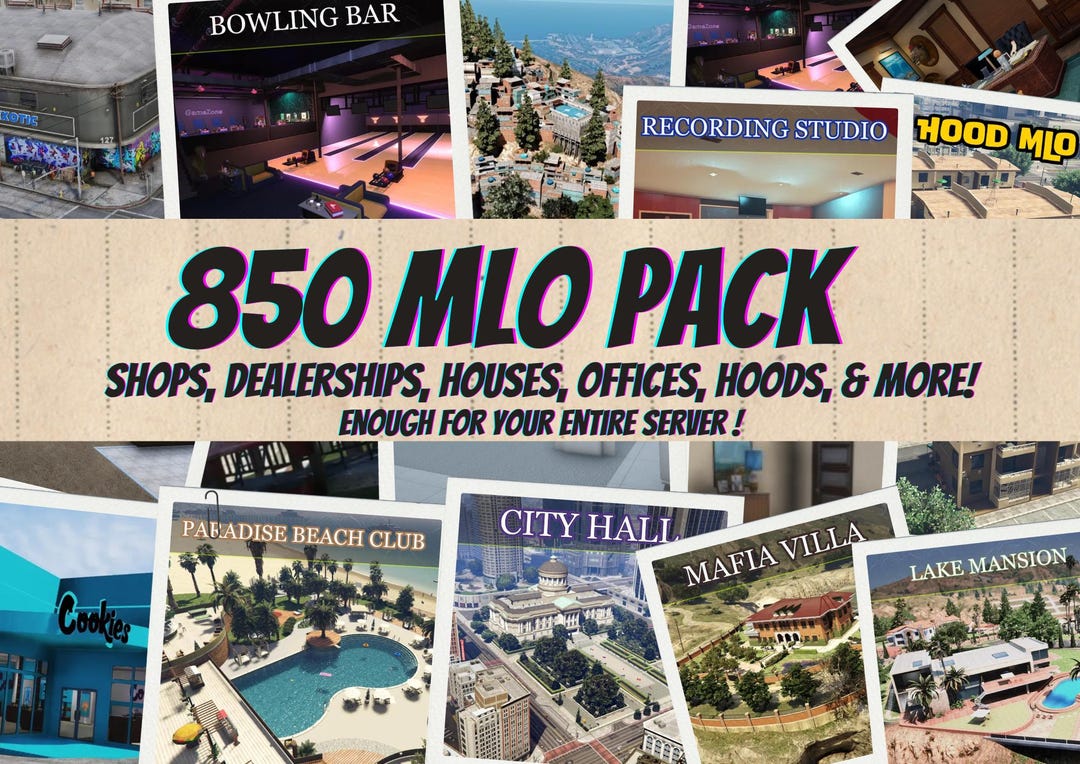 FiveM 850+ MLO Mega Pack | Otimizado | Arraste e Solte | Pronto para ...