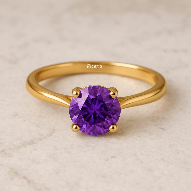 Purple Solitaire - Etsy
