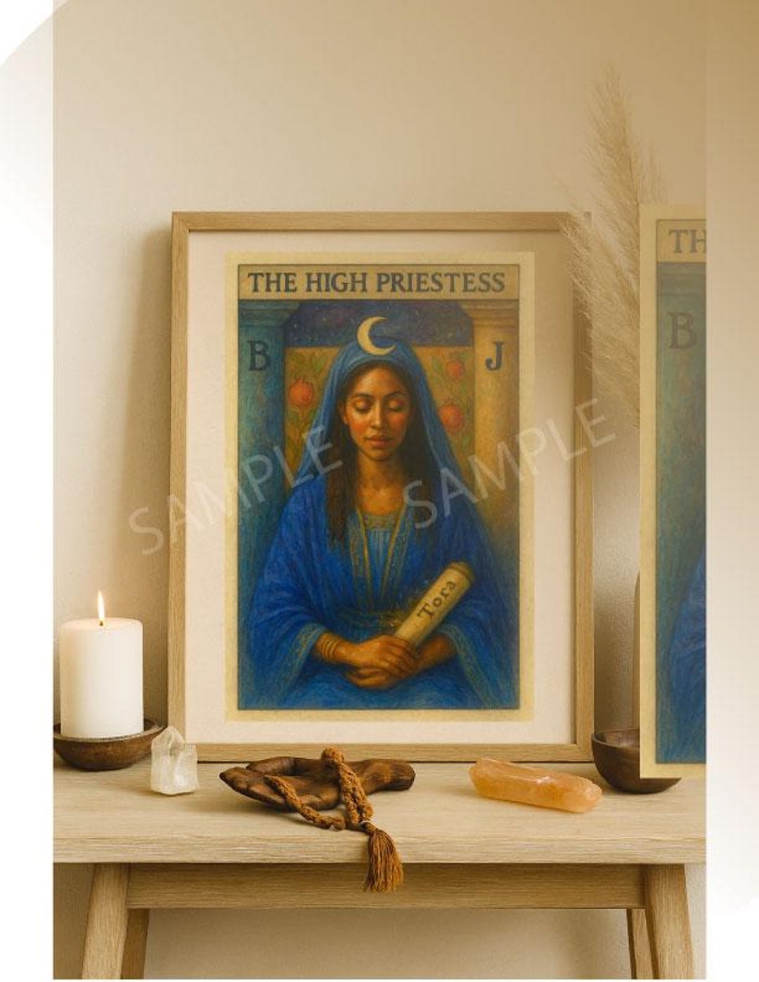 High Priestess Tarot Card Art Print | Divine Feminine Wall Decor ...