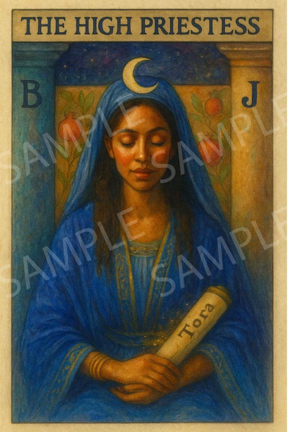 High Priestess Tarot Card Art Print | Divine Feminine Wall Decor ...
