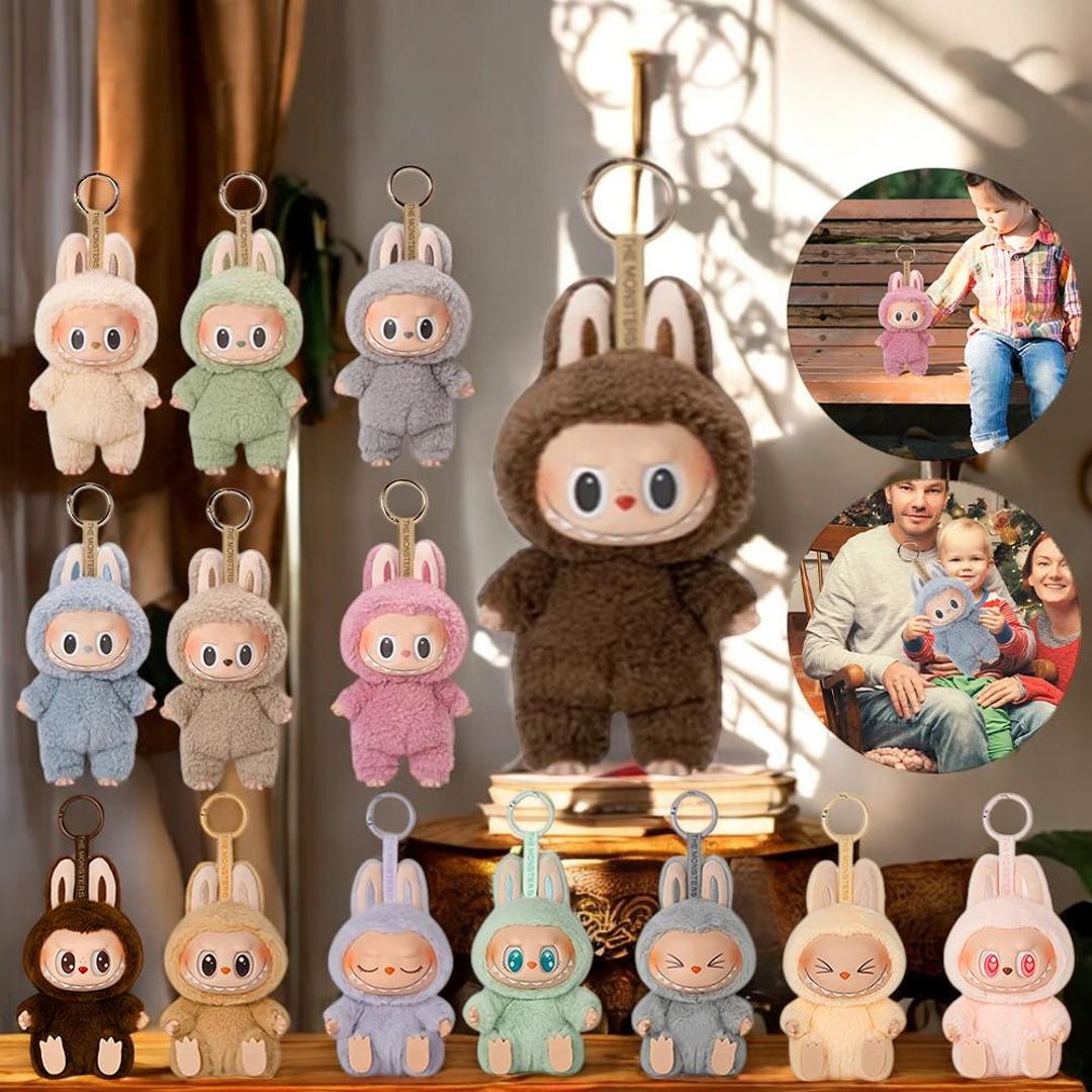 Labubu the Monsters Box Toys Cardiac Macarone Pendant Doll Toy Monster ...