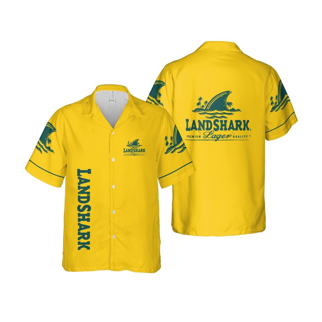 Landshark Hawaiian Shirt , Landshark Beer Hawaiian Shirt, Hawaiian ...
