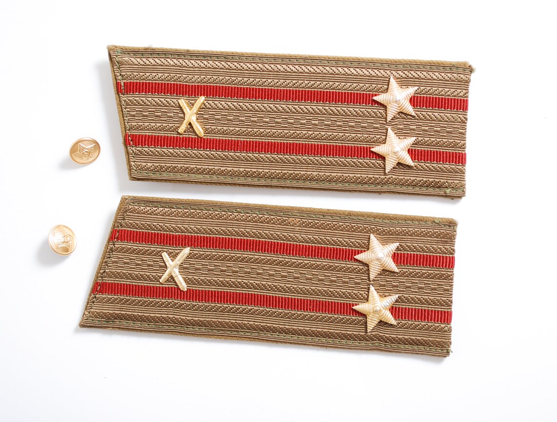 Vintage Soviet Army Officer Uniform Shoulder Boards Shoulder - Etsy