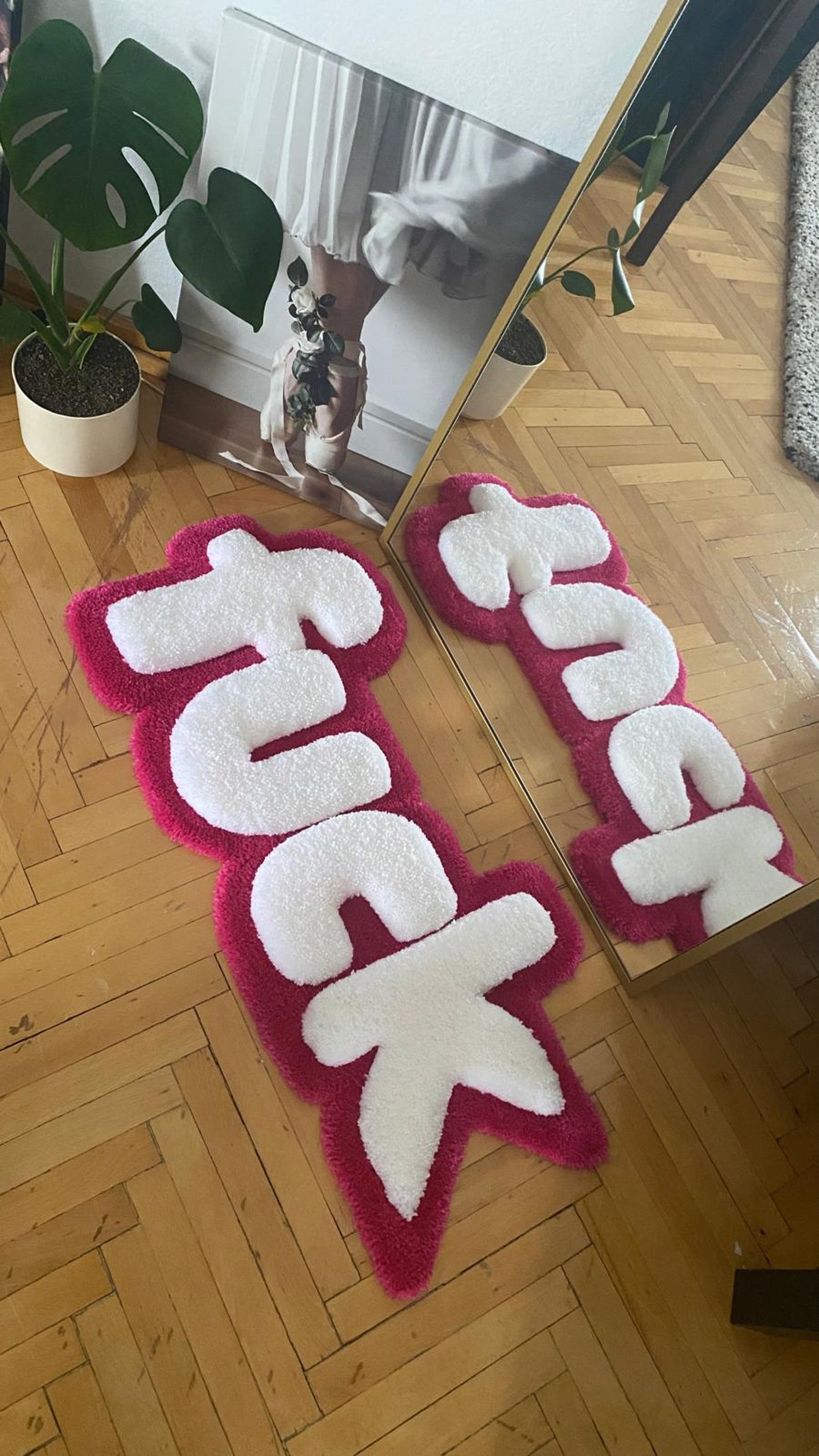 Handmade 3D Tufted Rug: F1CK Funny Decor (34.24 X 14.57 In) , Fluffy ...