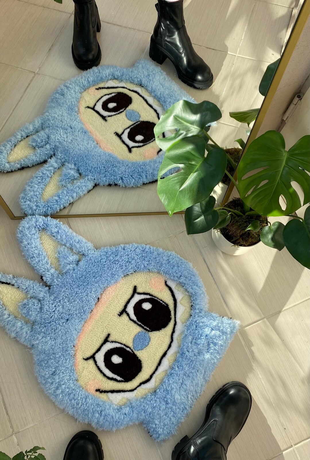 Handmade Tufted Monster Wall Hanging: 3D Acrylic Rug Art - Etsy