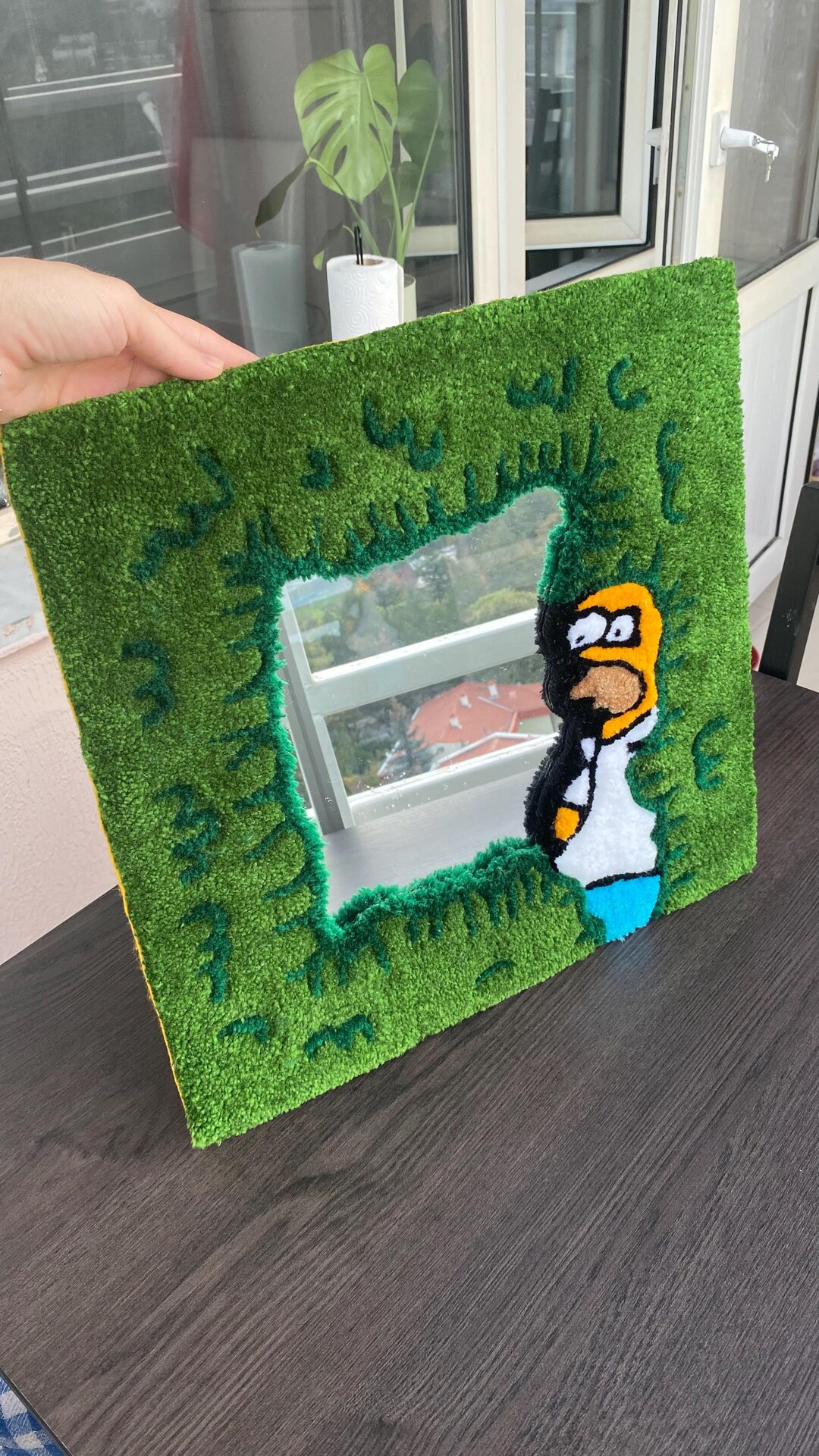Handmade Tufted Mirror Frame – Homer Simpson Rug, Funny Home Decor - Etsy