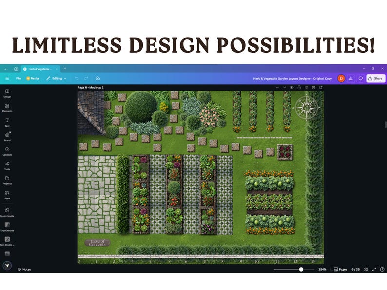 DESIGN Your GARDEN in CANVA Today!! Canva *free* is All You Need!! - Etsy