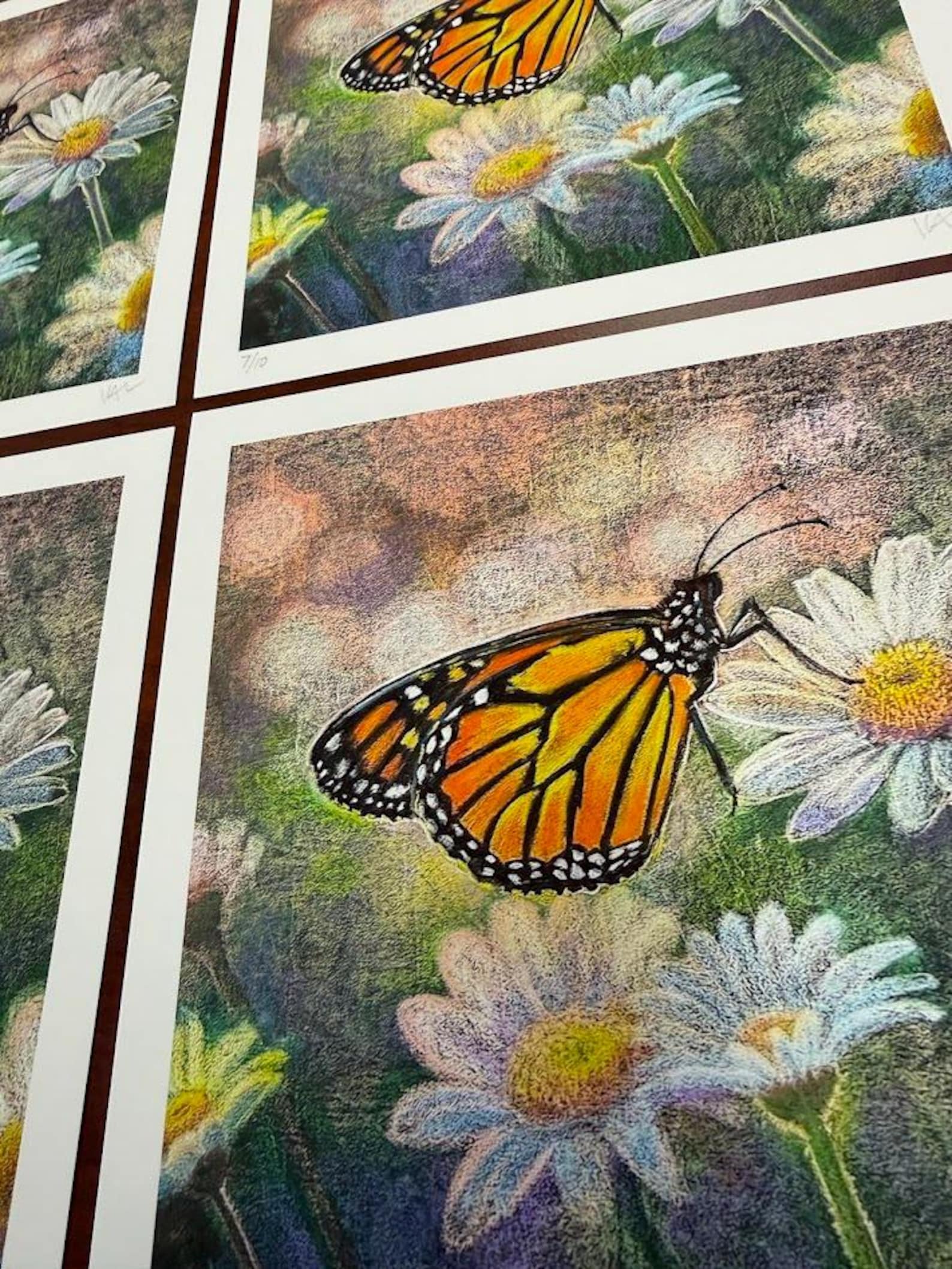 A Message in Wings: Monarch Butterfly & Daisy Chalkboard Artwork ...