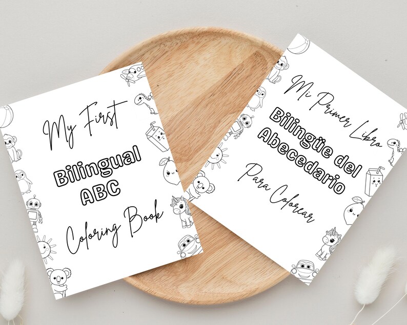 Bilingual ABC Coloring Book: Spanish & English Alphabet (digital ...