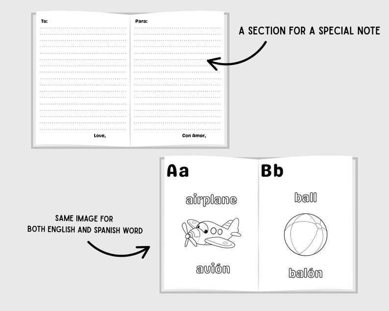 Bilingual ABC Coloring Book: Spanish & English Alphabet (digital ...