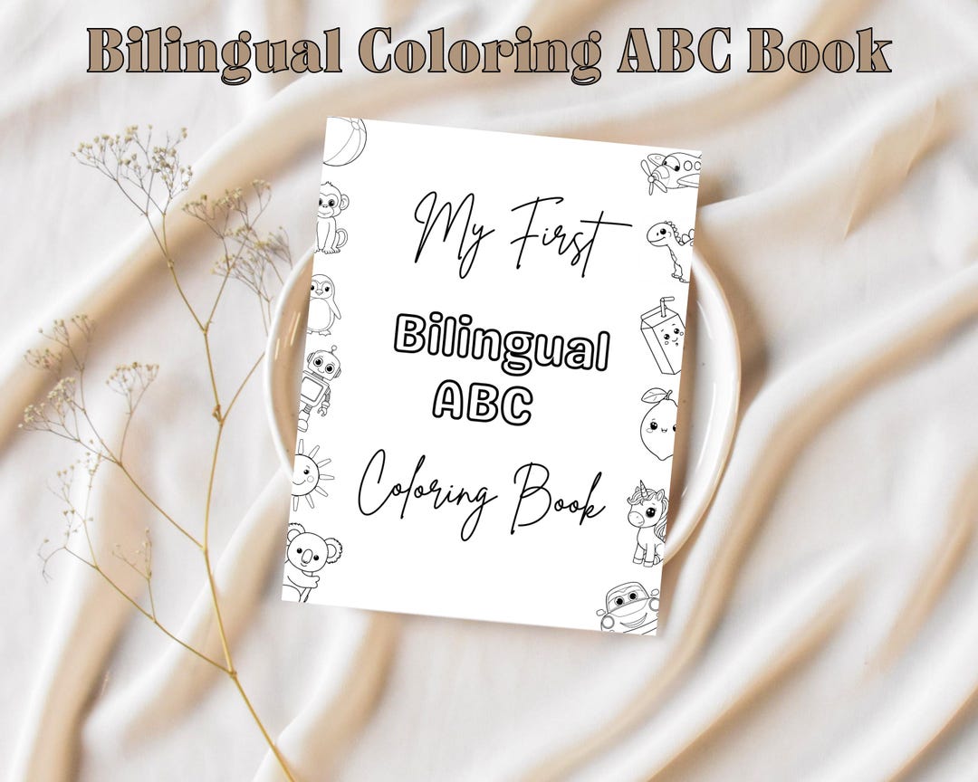 Bilingual ABC Coloring Book: Spanish & English Alphabet (digital ...