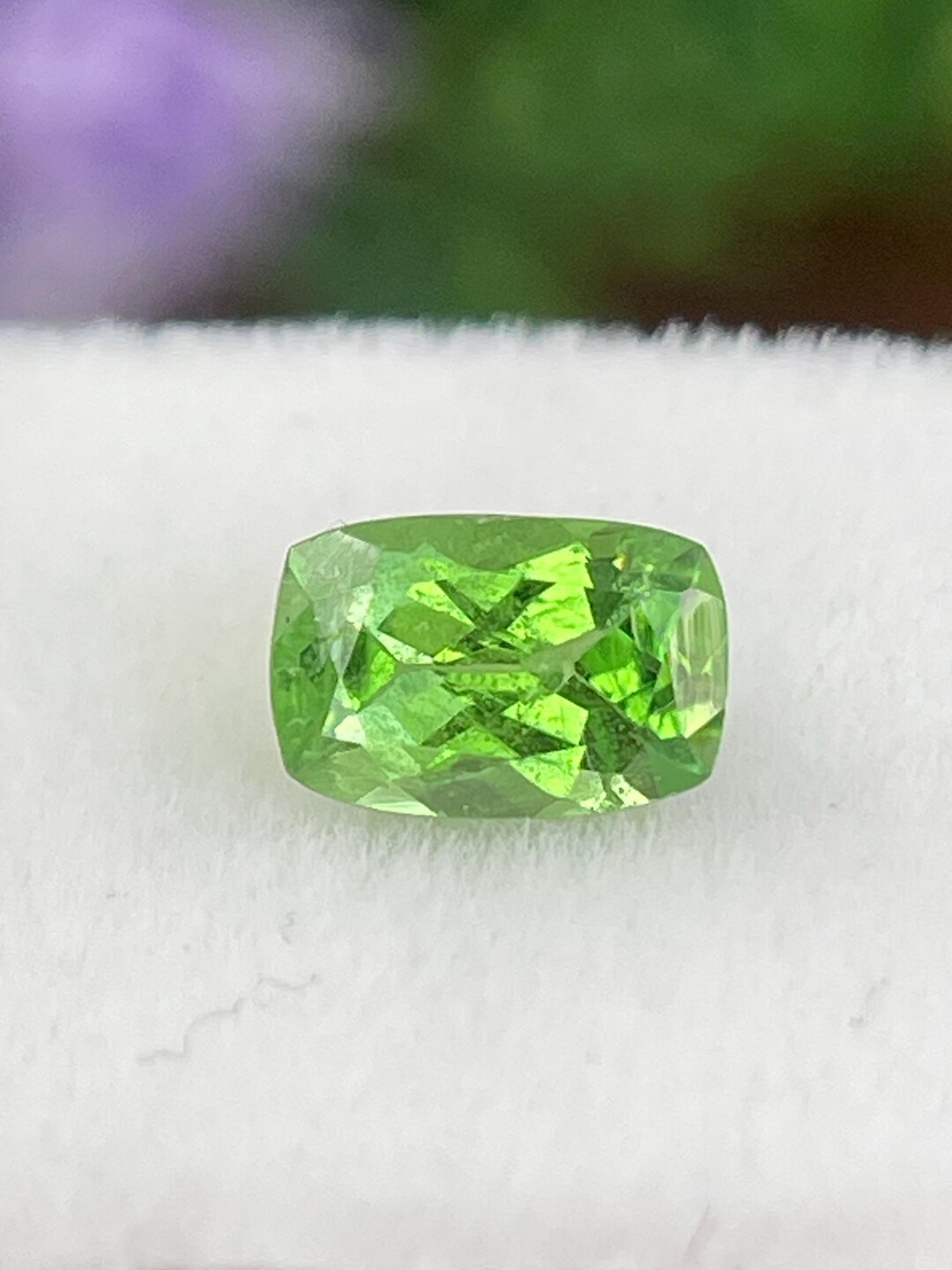 Natural Tsavorite Garnet 6x4 Mm Cushion Cut Faceted Loose Gemstone ...
