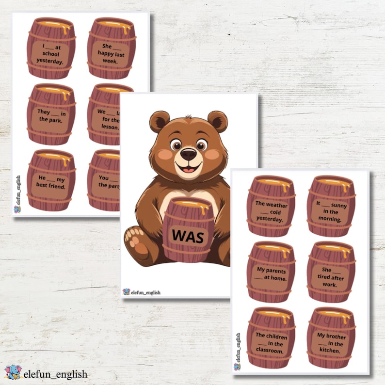 Was / Were Sorting Game | Past Simple Grammar Activity | ESL Printable ...