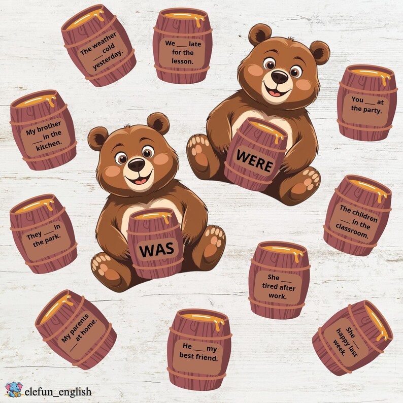 Was / Were Sorting Game | Past Simple Grammar Activity | ESL Printable ...