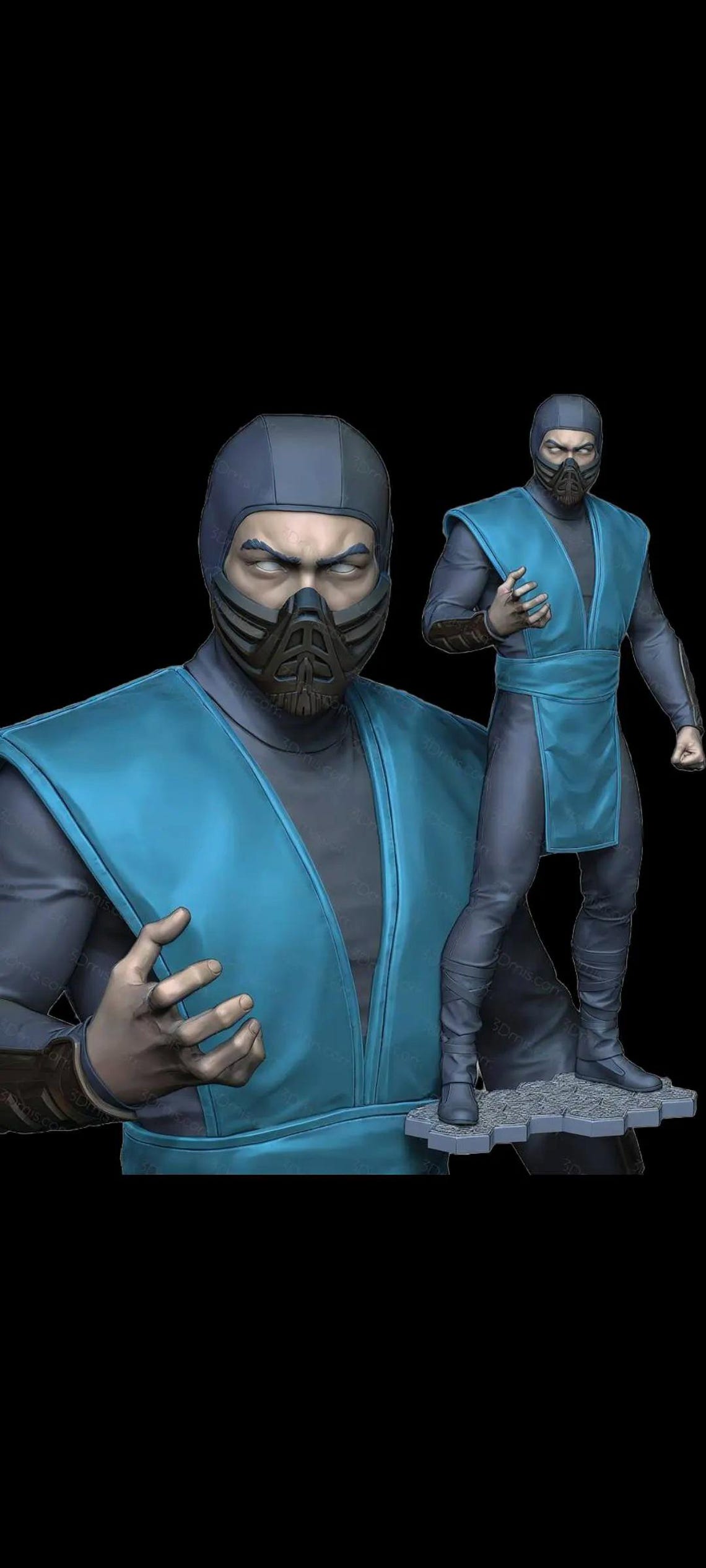 Sub-zero 3D STL Printable Model - Mortal Kombat Character, Collectible ...