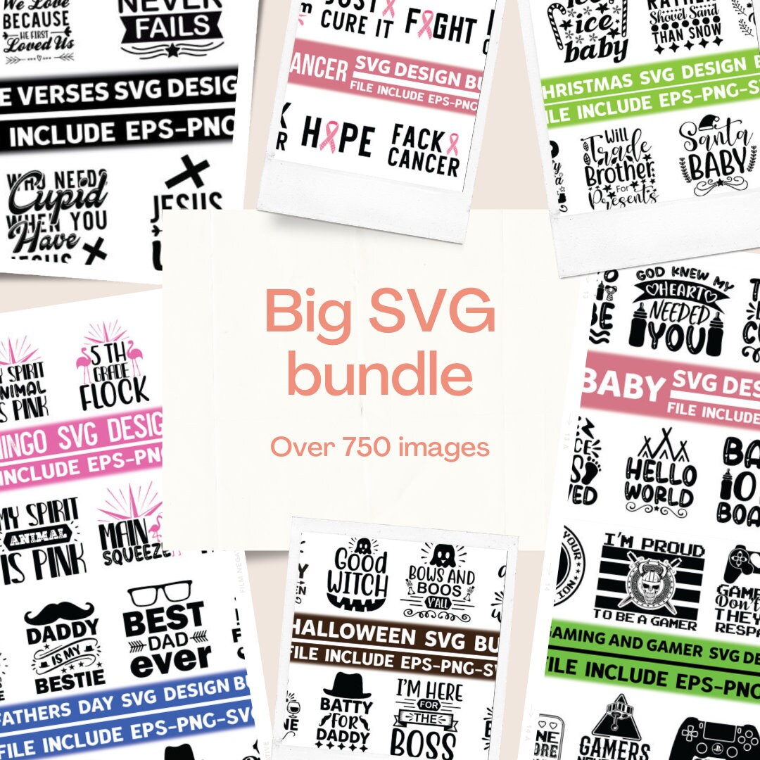 Big SVG Bundle | Digital Download | Versatile Cutting Files for Cricut ...