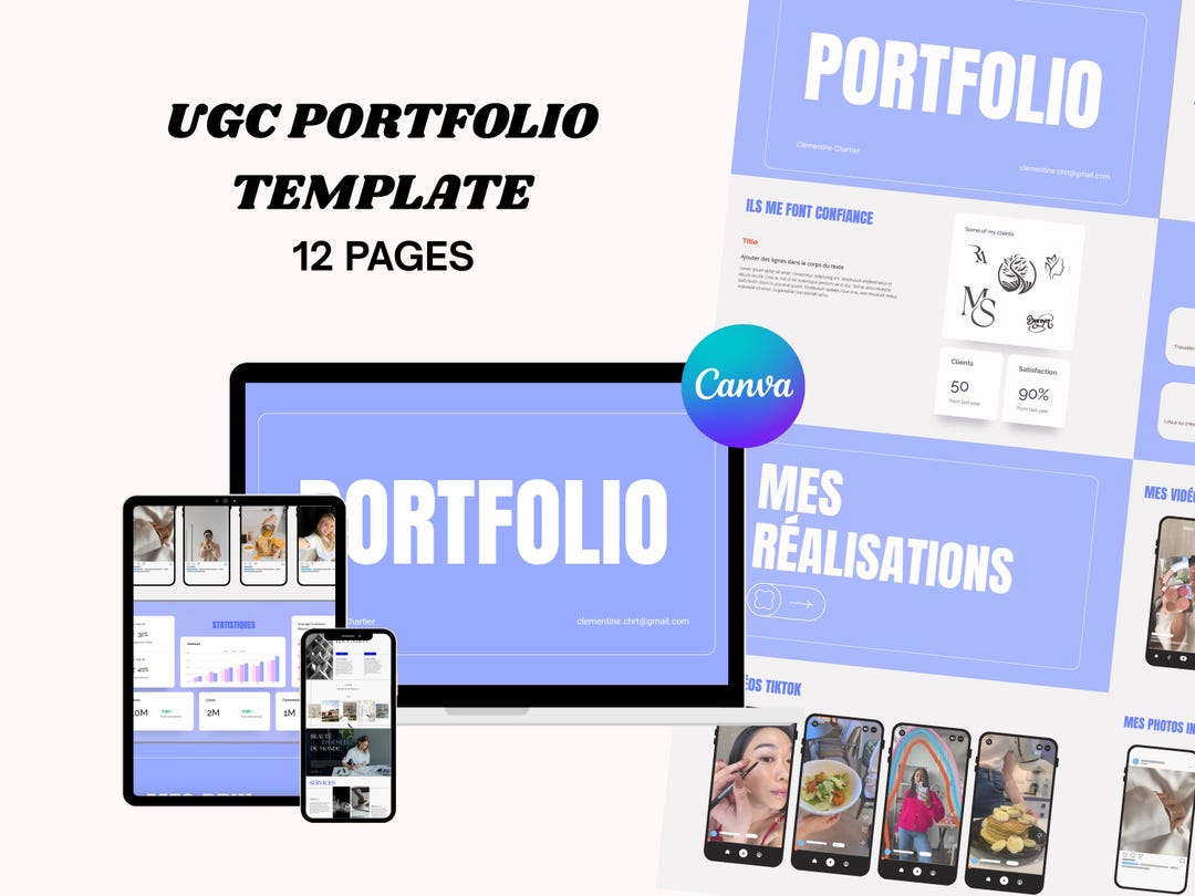 UCG Portfolio Template | Editable Ugc Portfolio | Modern Canva ...